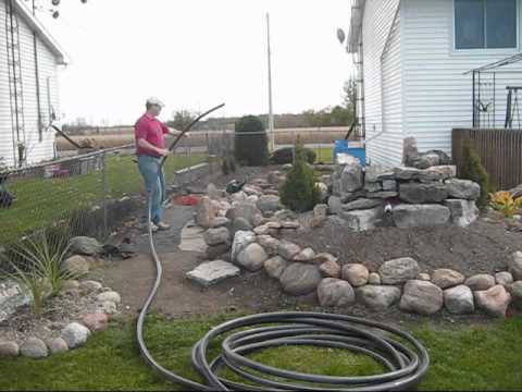 Draining the pond - YouTube