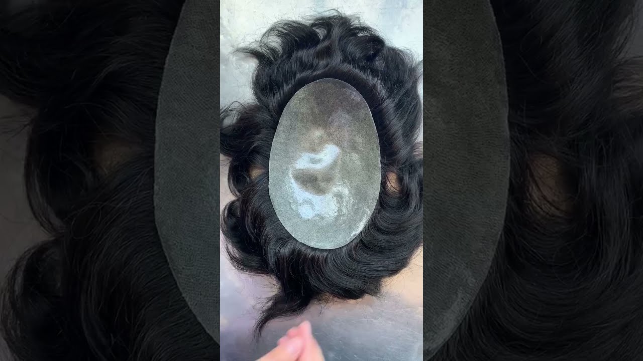 PAPY: Full Poly Hair Systems Thin Skin Easy Wear Men's Toupee - YouTube