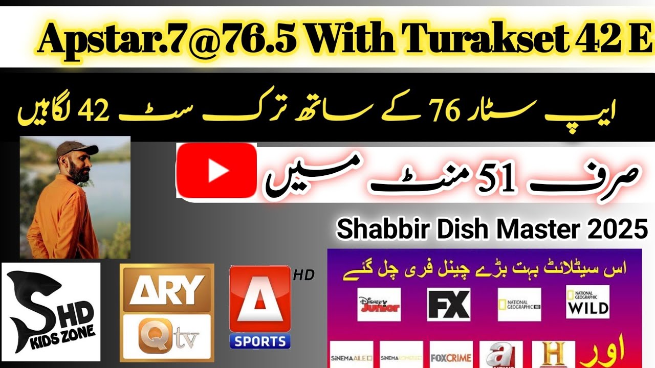 Apstar 7 @76.5 With Turakset42 E ku on one Dish 4 fit settalite sitting ...