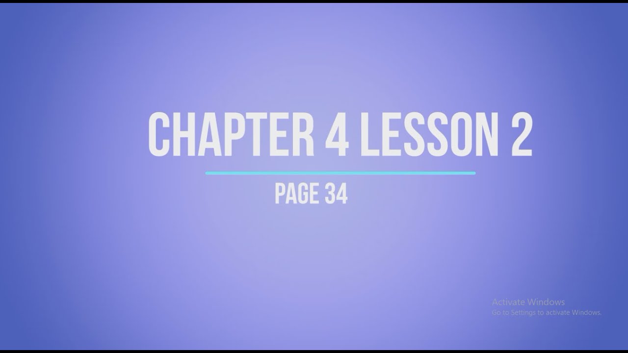 questions - Chapter 4 - lesson 2 - page 34 - YouTube