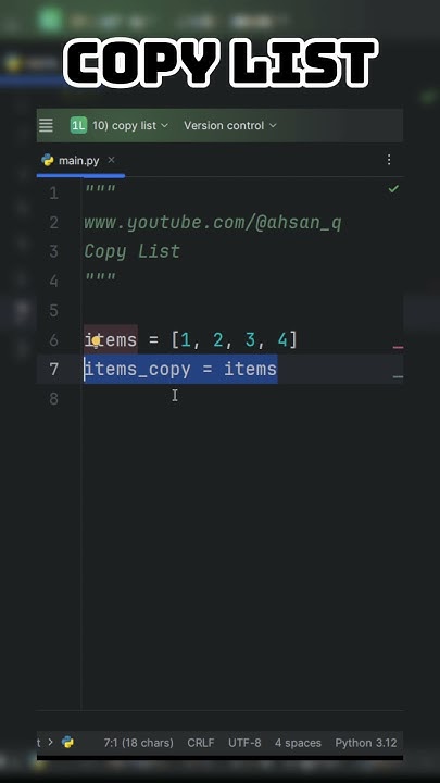 Right Way To Copy Lists In Python Shorts Coding Python Programming Youtube