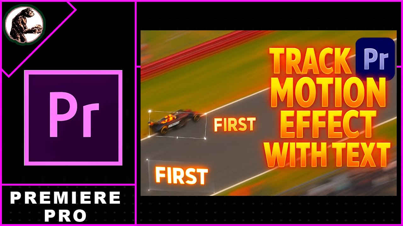 How To Add Track MOTION Effect With TEXT In Premiere Pro - YouTube