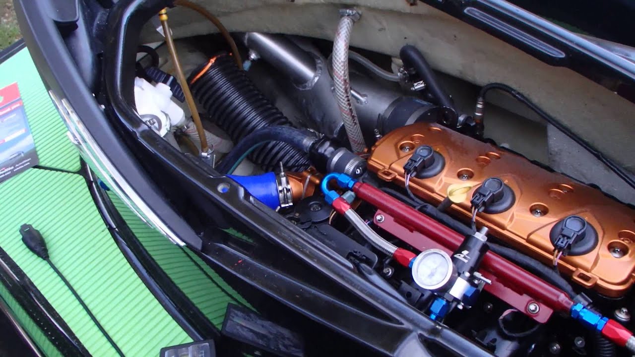 2005 RXT first fire up since T-X conversion - YouTube