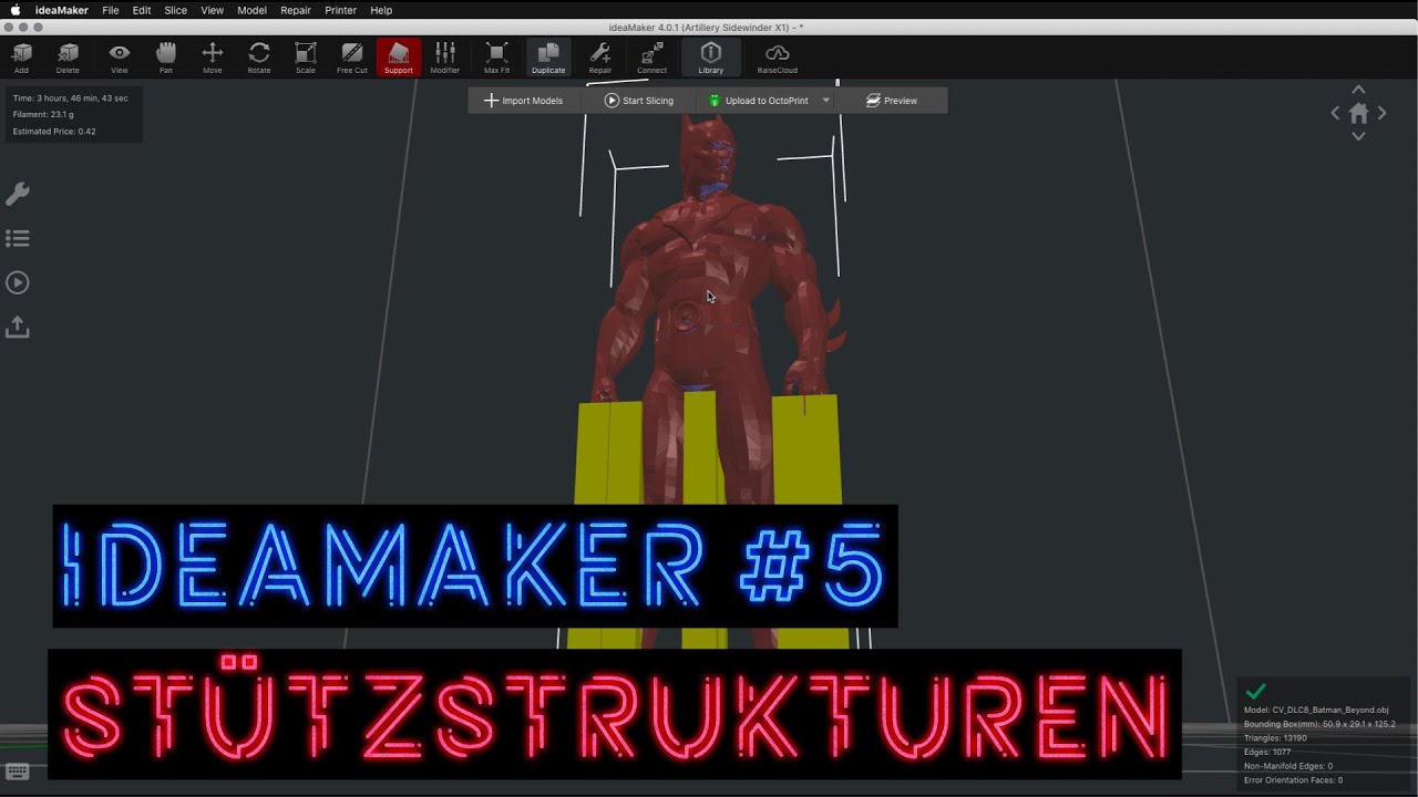 ideaMaker #5 - Supportstrukturen richtig anwenden! - YouTube