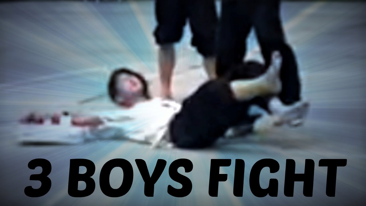 3 BOYS FIGHT! 1 KICKED TO THE GROUND - YouTube
