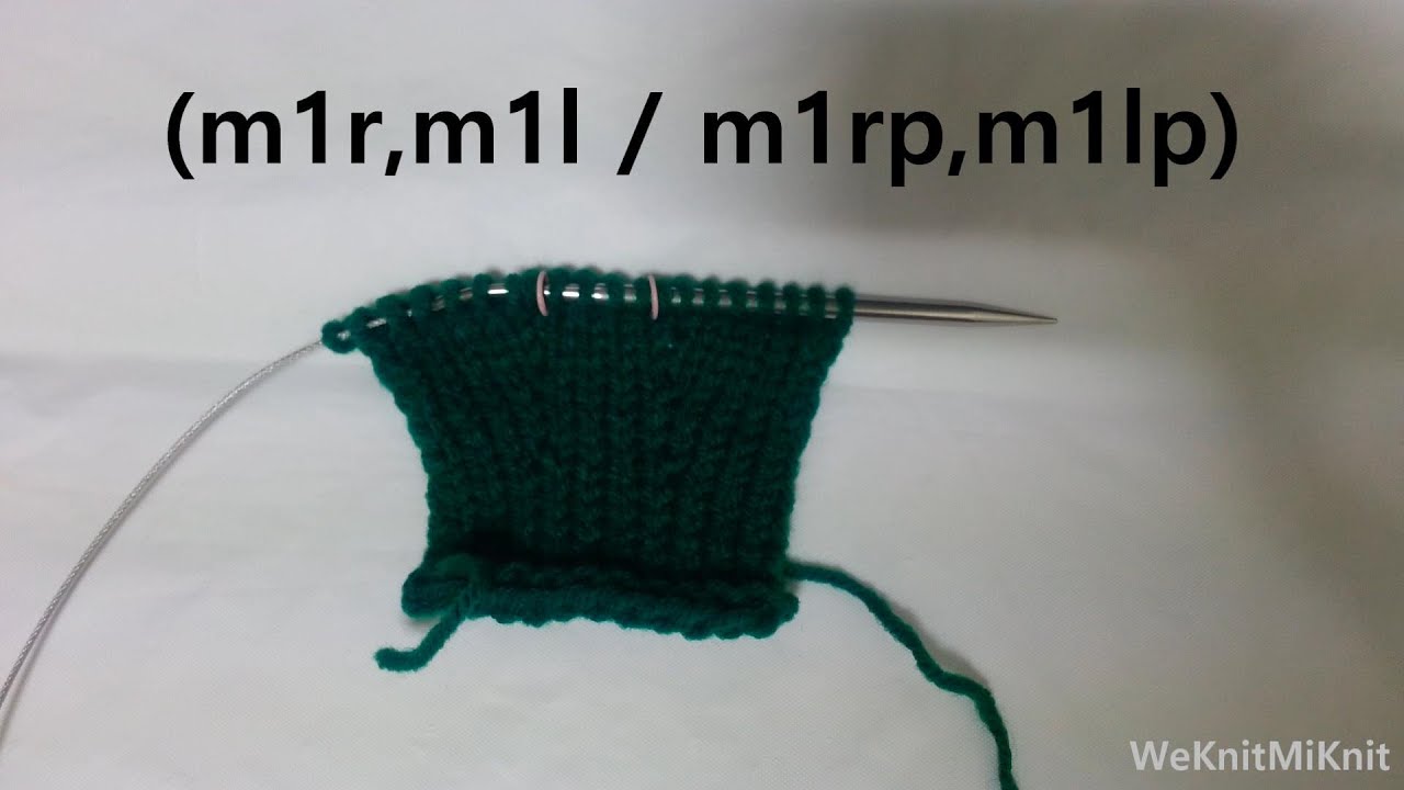 뜨개기법 / 늘림 / m1r / m1l / m1rp / m1lp / knitting tutorial / increase ...