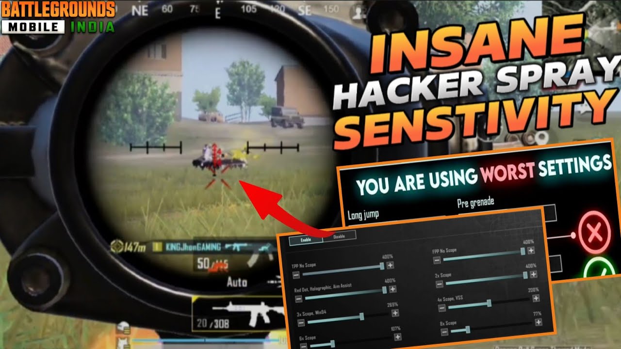 Bgmi 2.7 Update Sensitivity code | Bgmi 4 finger control code | non ...