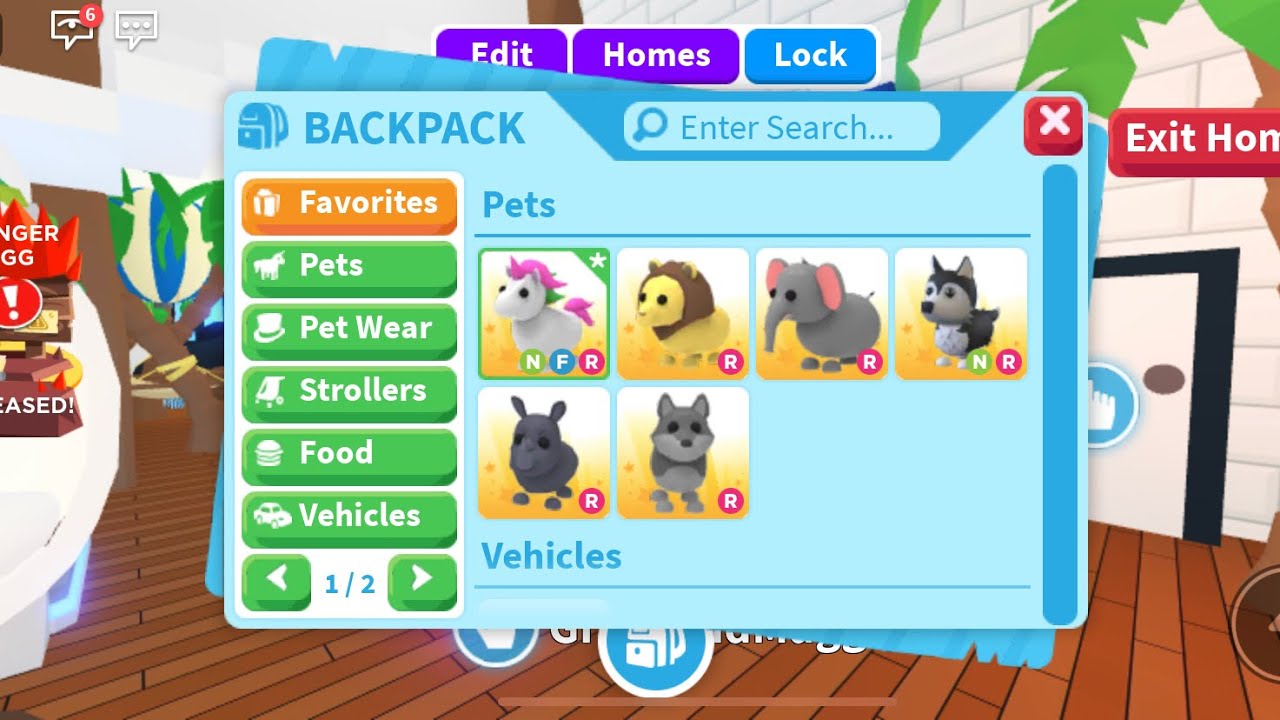 Adopt me (Roblox) Inventory tour - YouTube