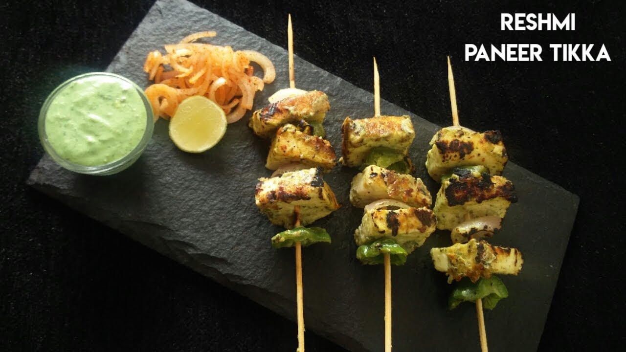 Reshmi paneer tikka recipe| malai paneer tikka| paneer tikka malai ...