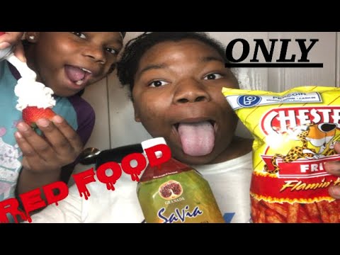 ASMR eating red foods - YouTube