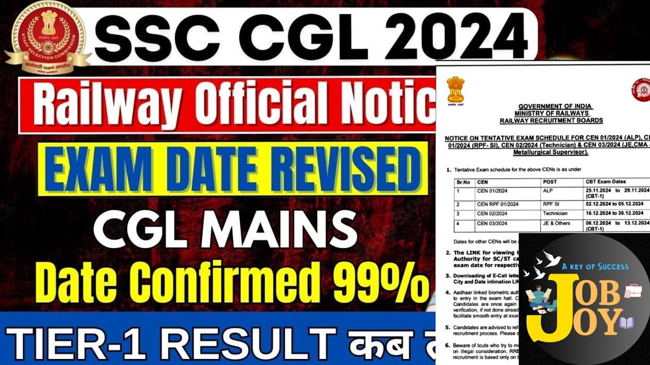 SSC CGL IMPORTANT UPDATE| SSC CGL TIER 1 RESULT DATE? SSC CGL TIER 2 ...