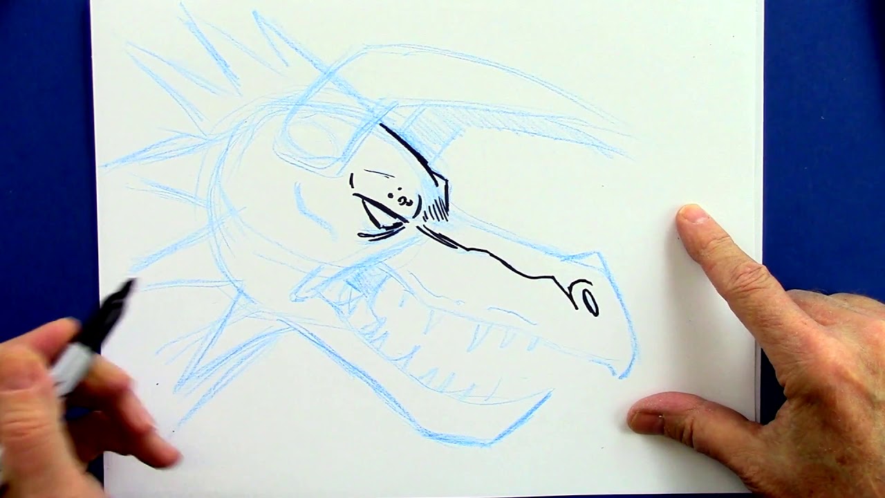 HOW TO DRAW A DRAGON (INTERMEDIATE LEVEL) - YouTube
