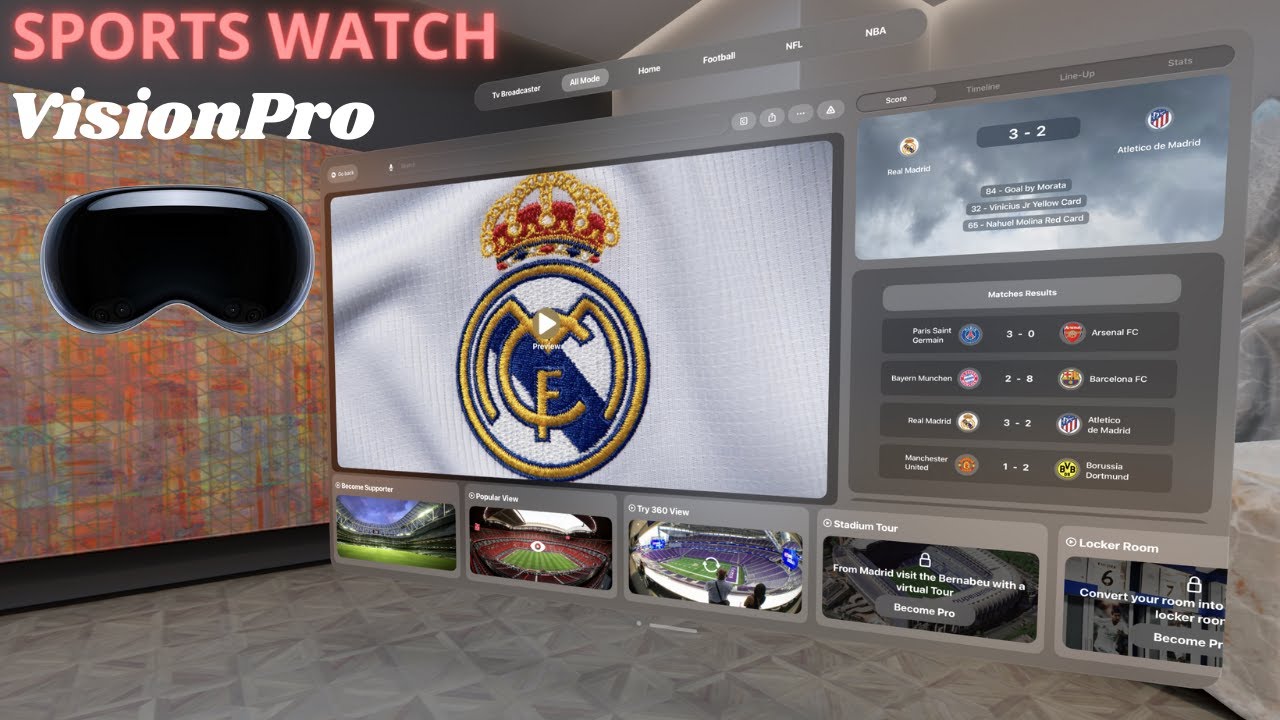 Sports Watch Vision Pro App Visionos Realitykit Avkit Youtube