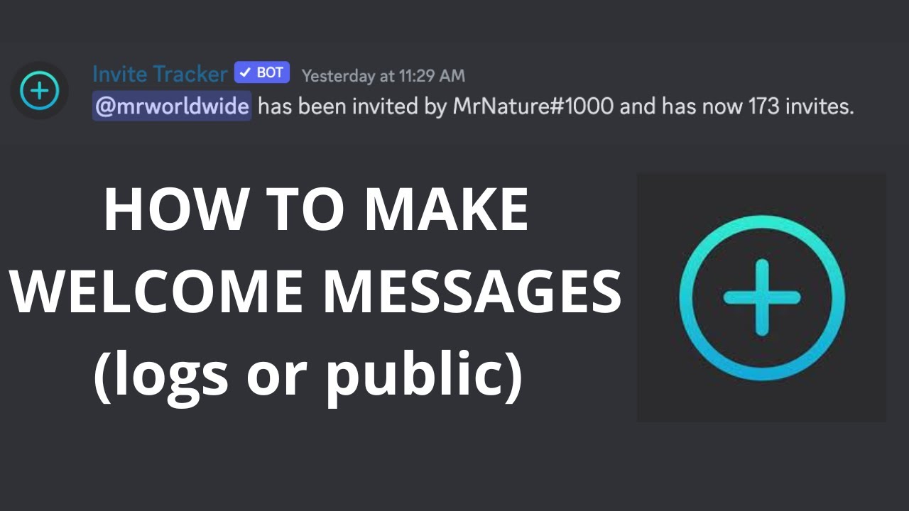 How to make welcome messages (logs or public) | 2023 - YouTube