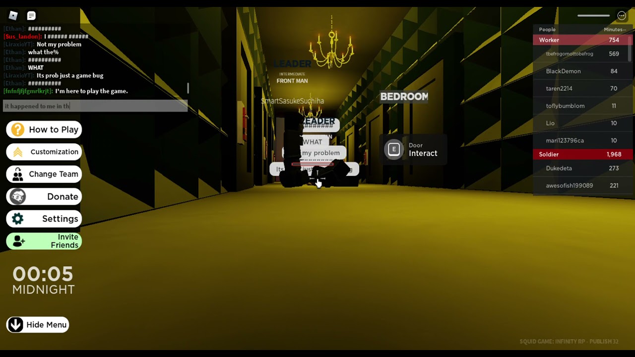 Bug Issue In Roblox Squid Game Infinity RP - YouTube