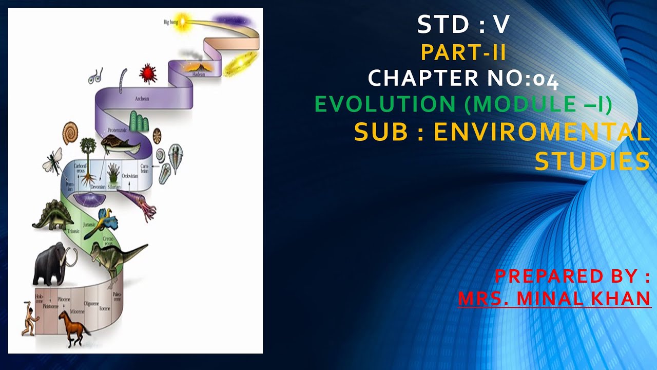 Standard: V, Subject: EVS-II, Topic: Evolution Module-1. - YouTube