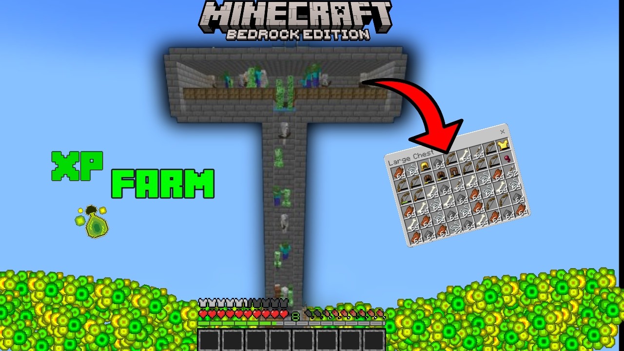 How To Make Mob Xp Farm In Minecraft PE/Bedrock/JAVA 1.21 - YouTube