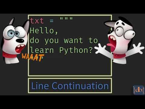 Breaking long lines of code in Python - YouTube