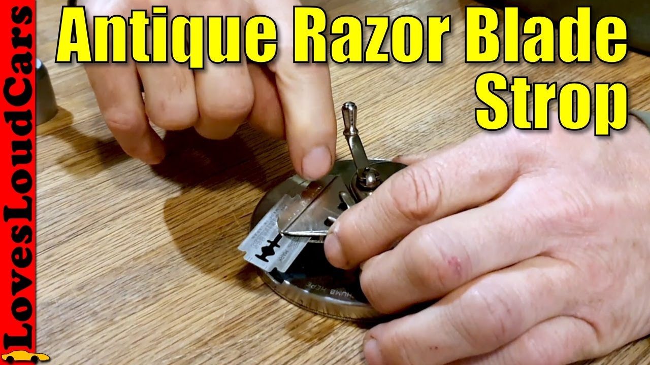 Antique Razor Blade Sharpener - YouTube