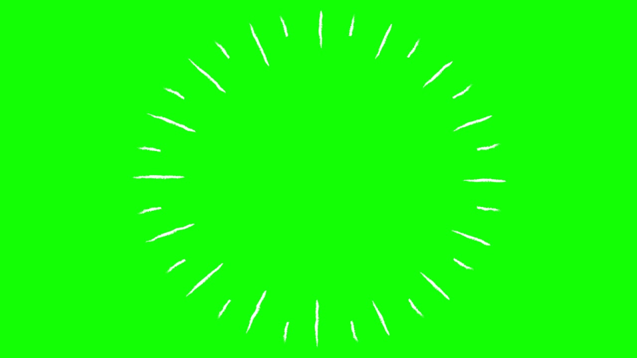 circle sunray green screen video - YouTube