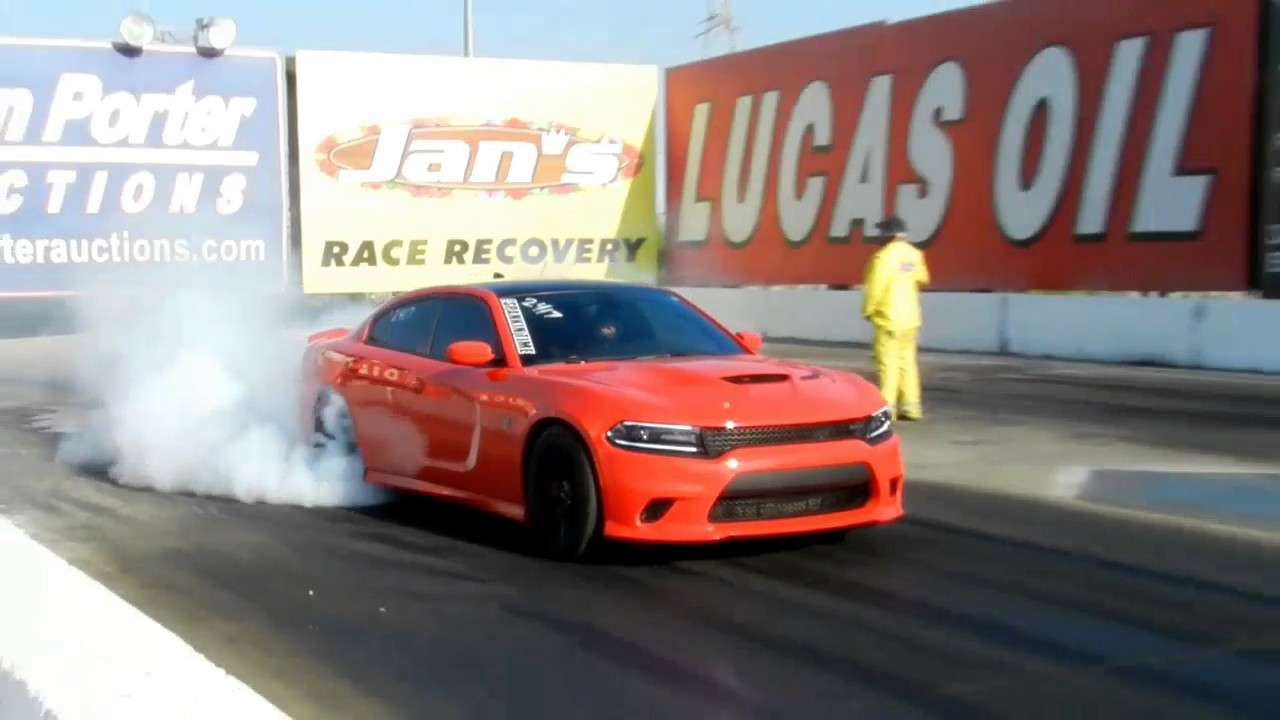 GO MANGO HELLCAT CHARGER IRWINDALE DRAG RACE 6-29-2017 ! - YouTube