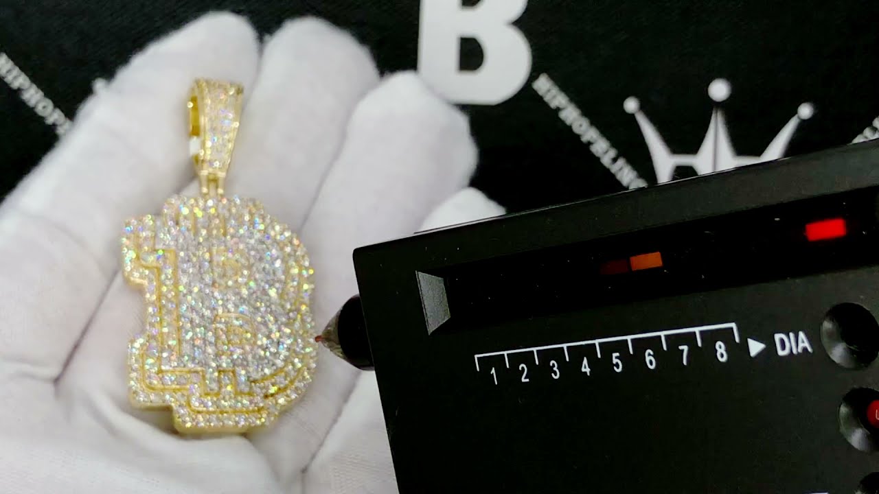 B Bitcoin BTC Diamond Pendant 4.86cttw 10K Yellow Gold | Real Hip Hop ...