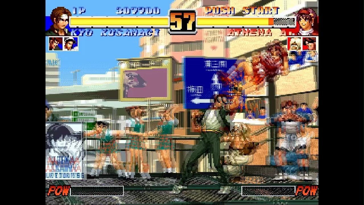 The King of Fighters 96 kyo iori chizuru vs athena kensou chin - YouTube