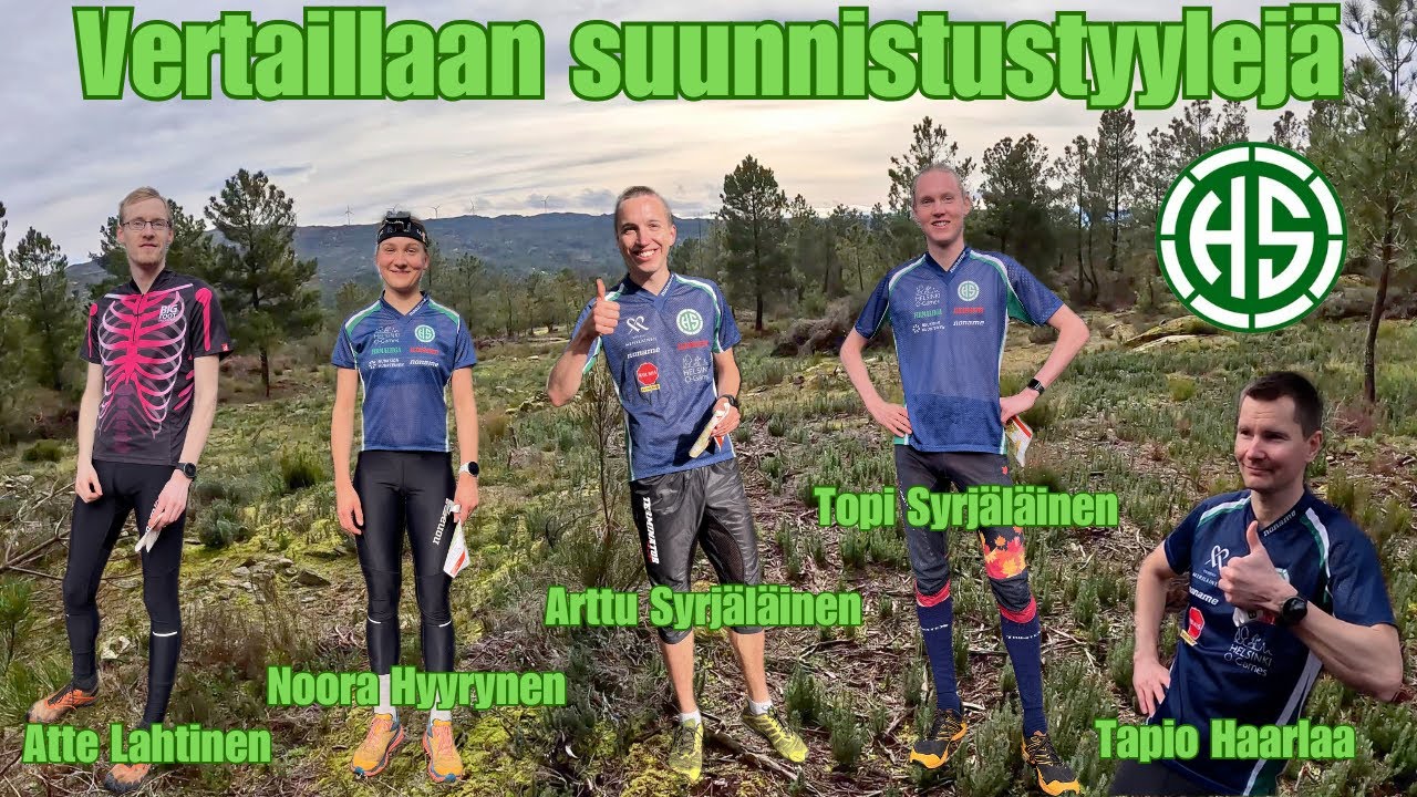 Sama rata, monta urheilijaa | Vertaillaan suunnistustyylejä - YouTube