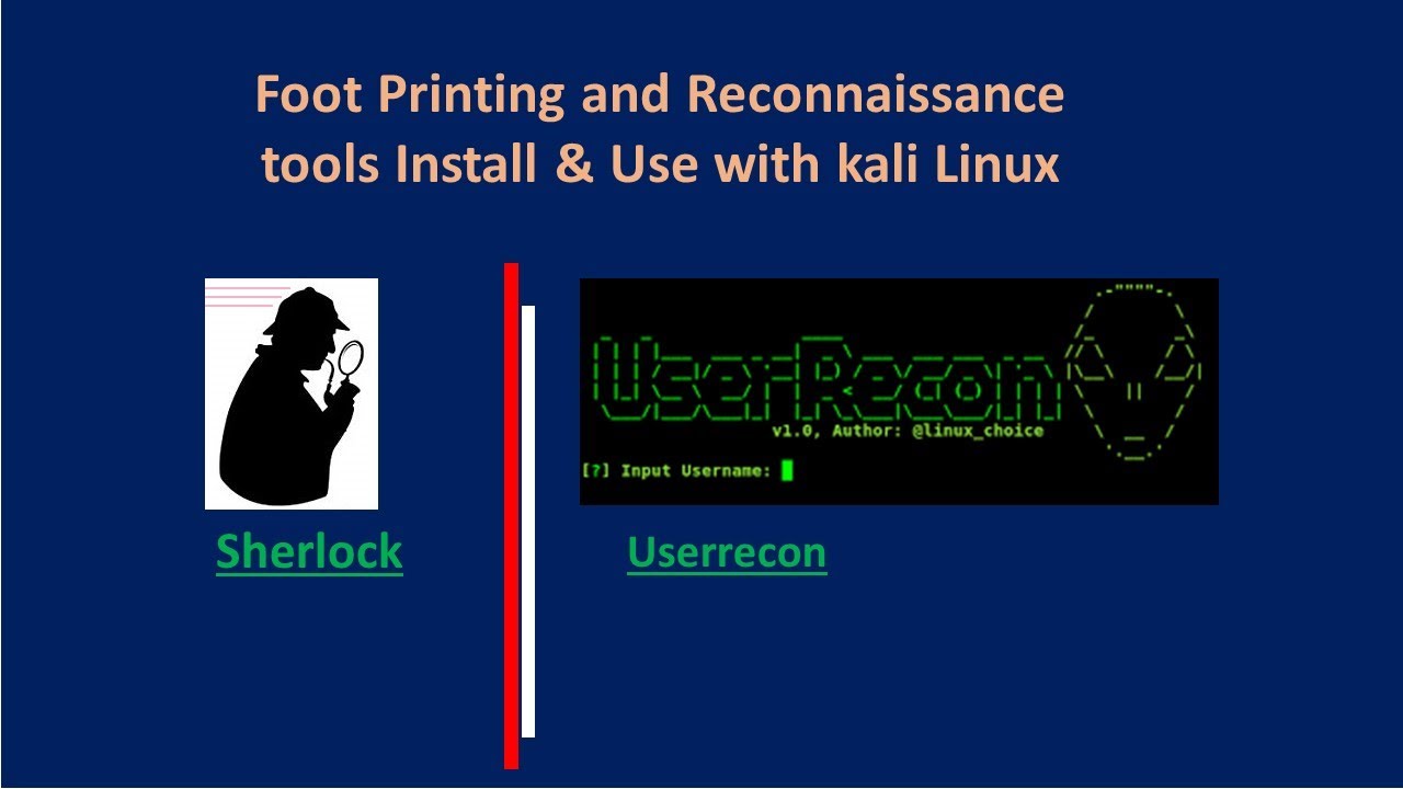 User recon | Sherlock Tools install and use with kali Linux for Foot ...