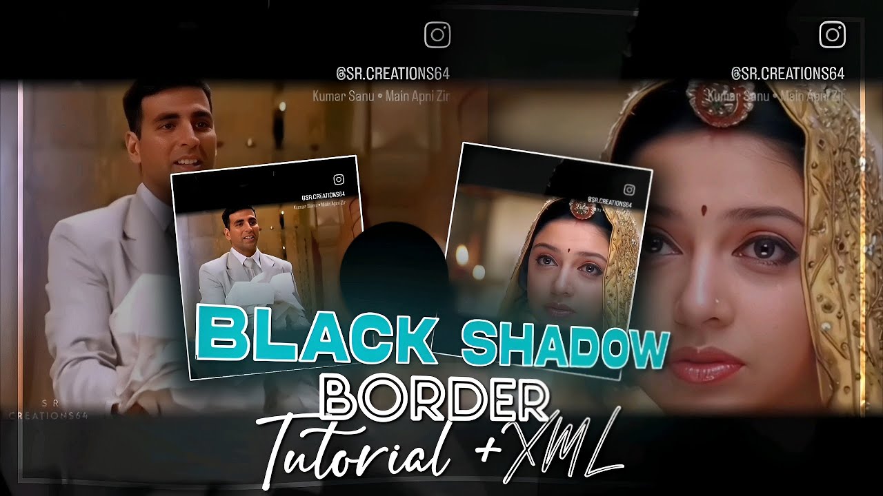 BLACK SHADOW BORDER XML+ TUTORIAL \ Alight Motion - YouTube