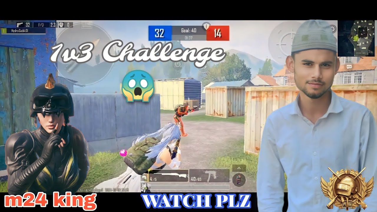 Very Excited Match 1V3 M24 Challenge Real M24 King 👑 | Bgmi M24 ...