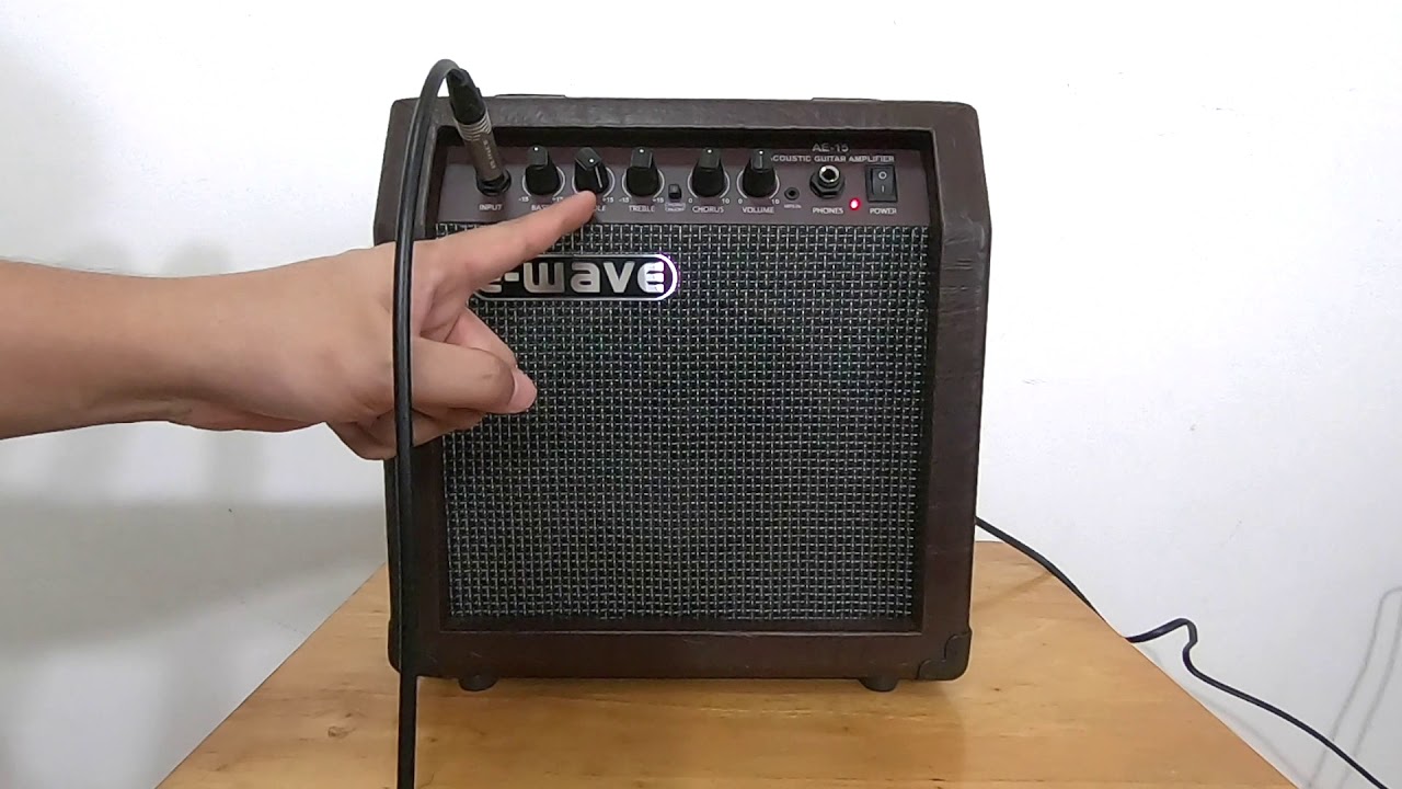 รีวิวตู้แอมป์ E-Wave AE-15 สำหรับกีตาร์โปร่งไฟฟ้า, คลาสสิคไฟฟ้า - YouTube