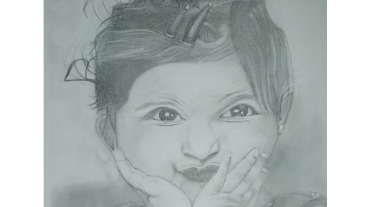 Drawing a Baby Portrait In Shading Pencil /#nathiyaarts - YouTube