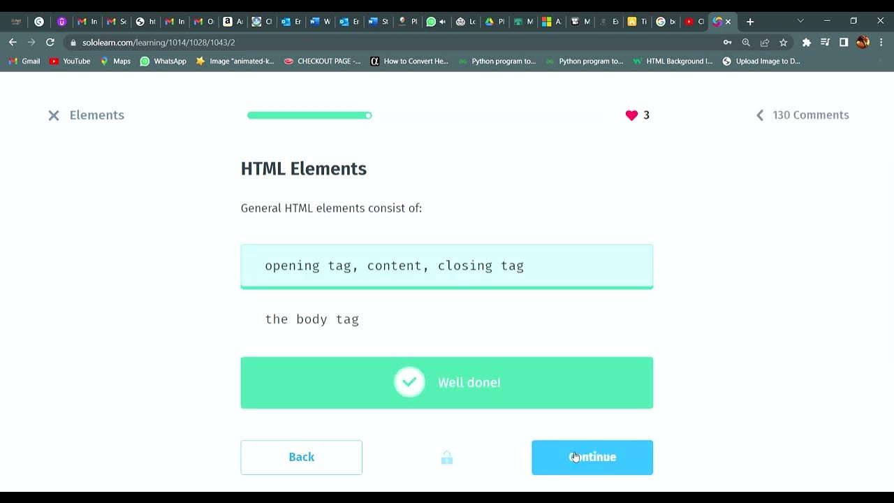 Elements|10|HTML Basics| SOLOLEARN Answer - YouTube