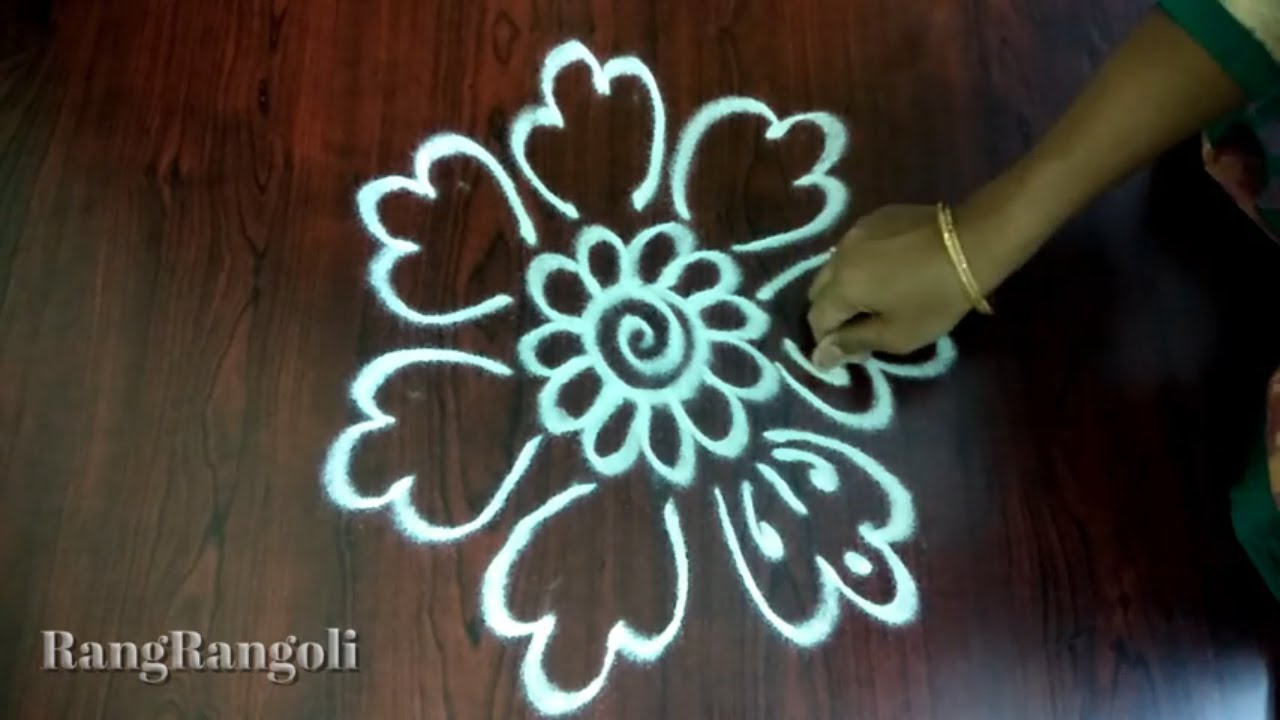 Sankranthi muggulu | Freehand Rangoli for festivals | pongal kolams ...