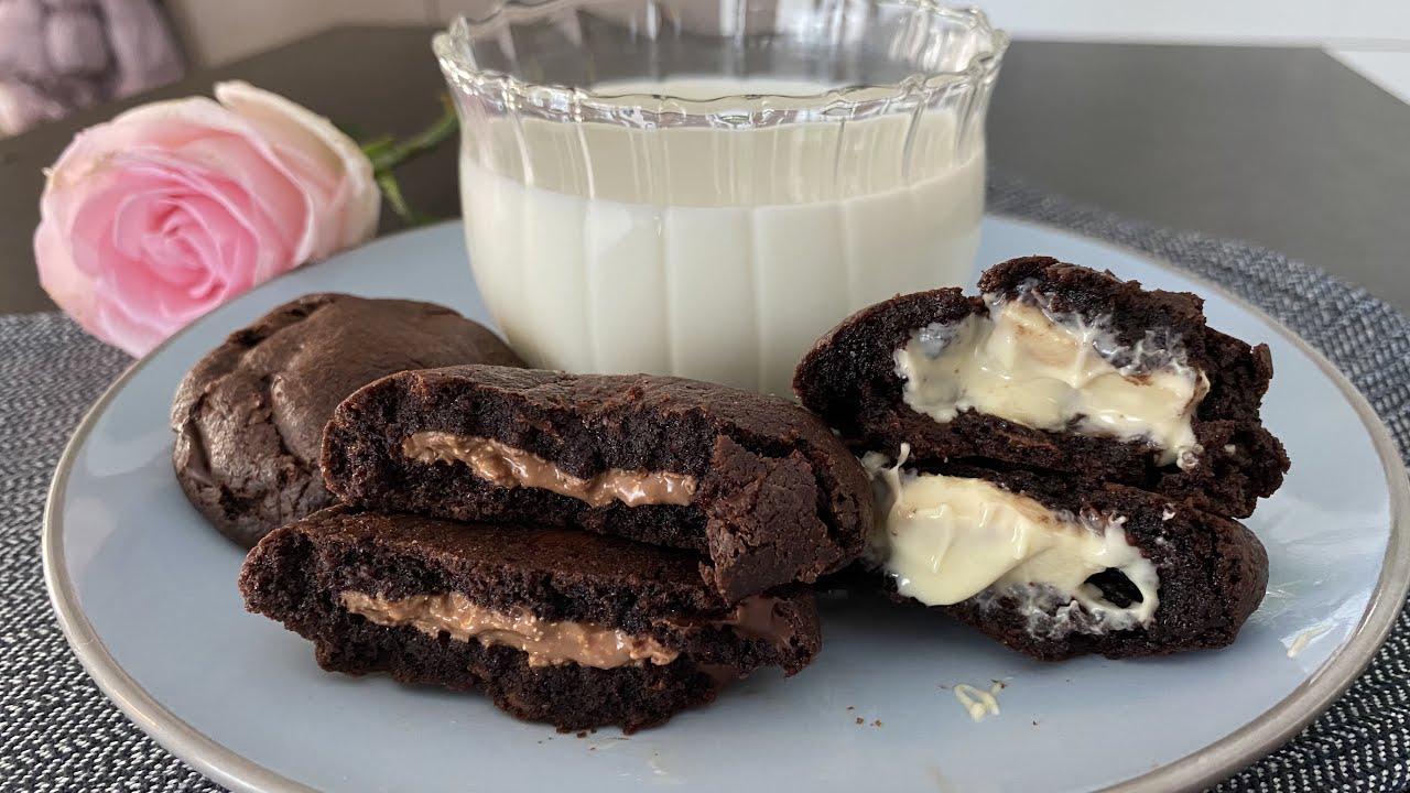 World Famous WHITE CHOCOLATE STUFFED COOKIES RECIPE - YouTube