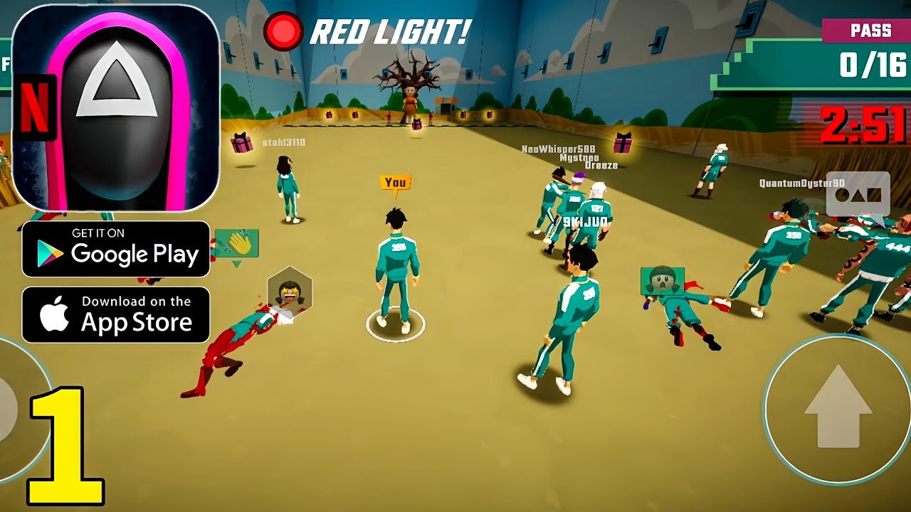 "First Time Playing Green Light, Red Light in Squid Game!" SQUID GAME ...