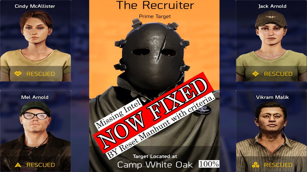 Division 2 Missing Intel Problem Fixed [The Recruiter] - YouTube