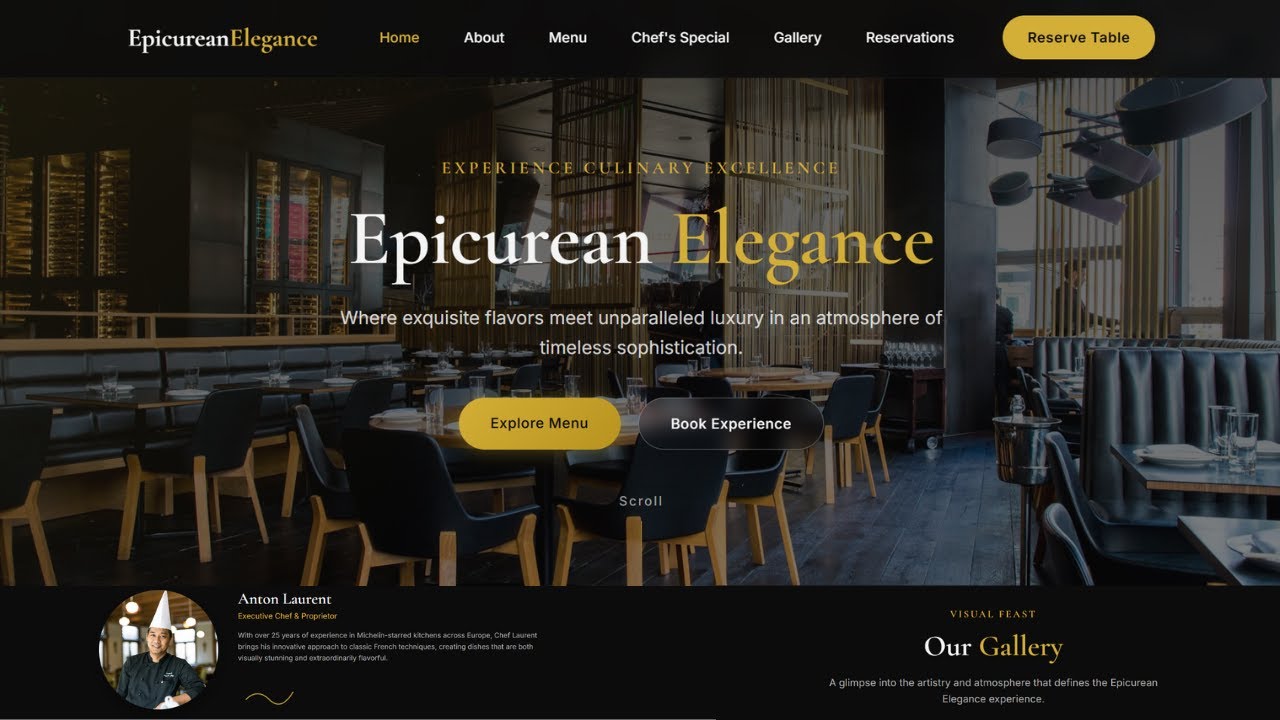 Responsive Restaurant Food Menu Website Using HTML CSS JS | Modern UI ...