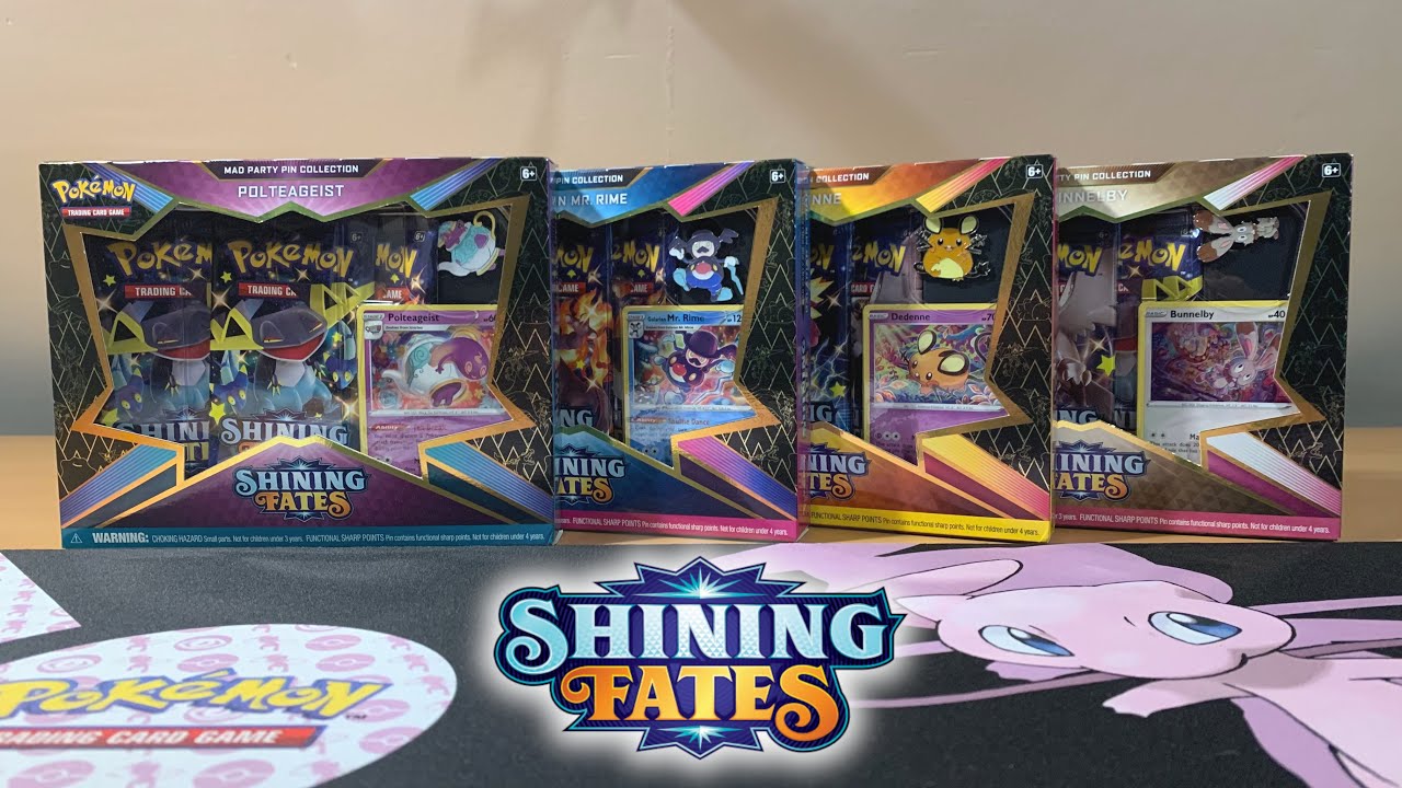 Shining Fates Mad Party Pin Collection - YouTube
