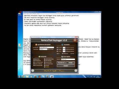 ReVaLaTioN Keylogger v3.0  KULLANIMI