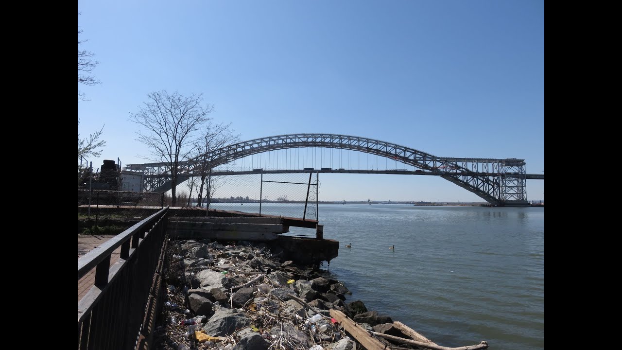 Bayonne Bridge, NYC, April 2016: Roadbed-raising on America's longest ...