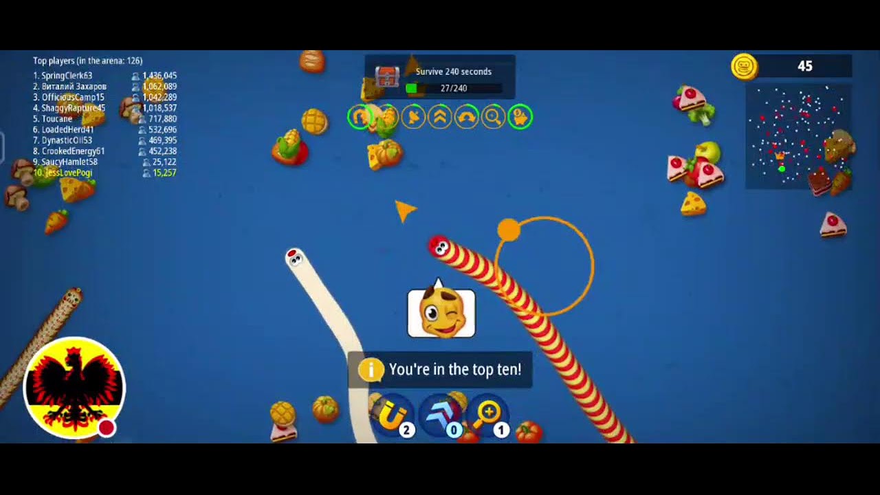 Playing worm zone - YouTube