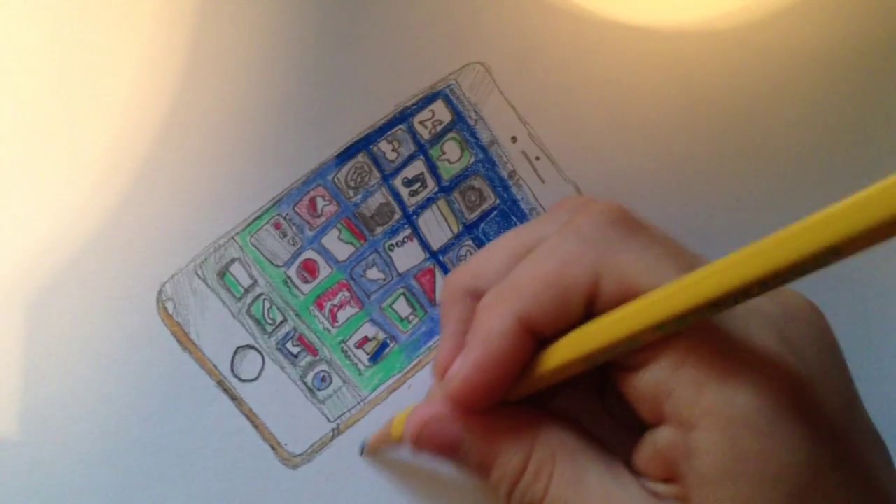 Drawing an iPhone 7 plus - YouTube