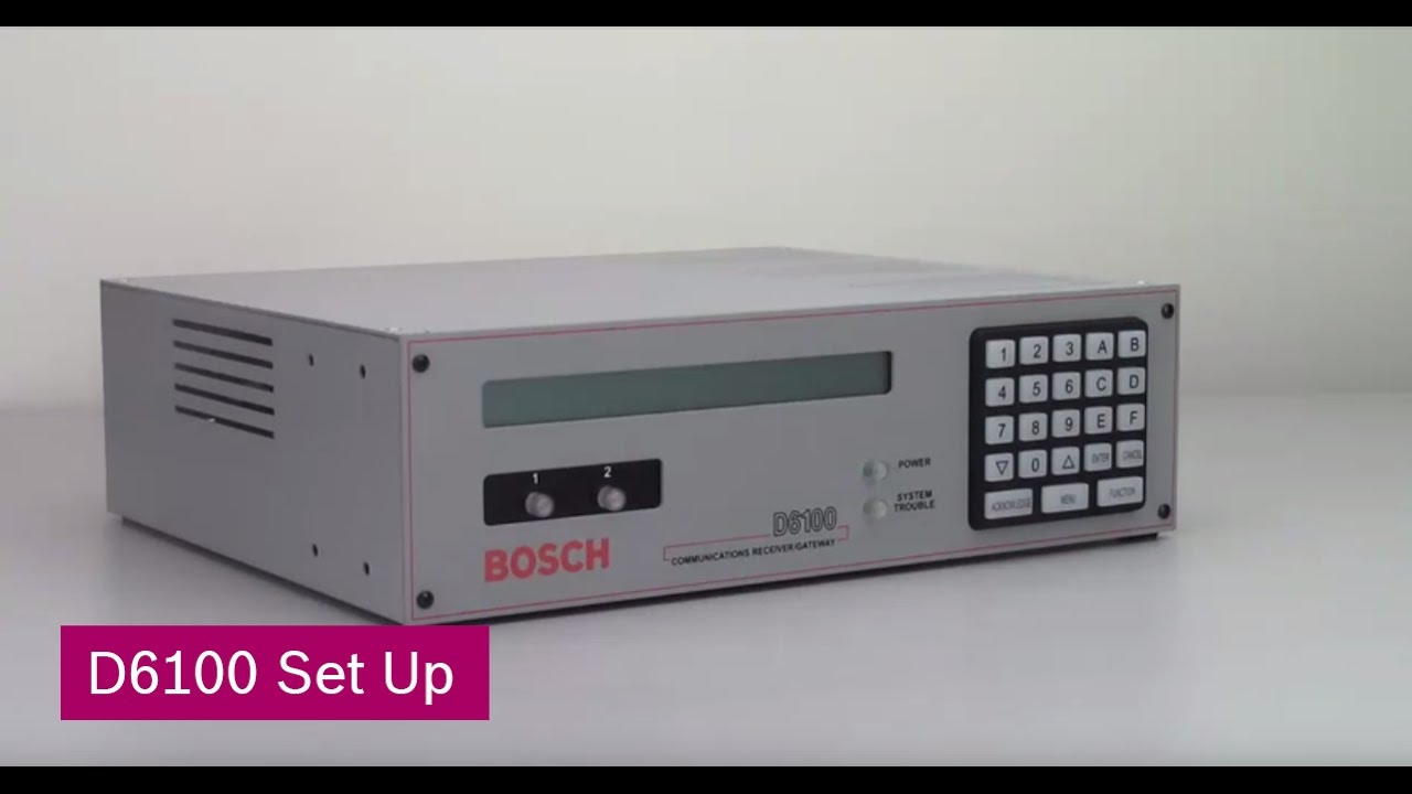 BOSCH Conettix: D6100 setup - YouTube