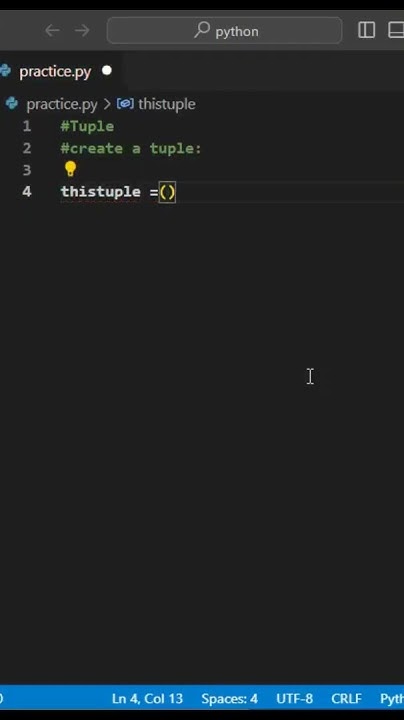 Create A Tuples Python Pythonprogramming Coding Pythoncoding Youtube