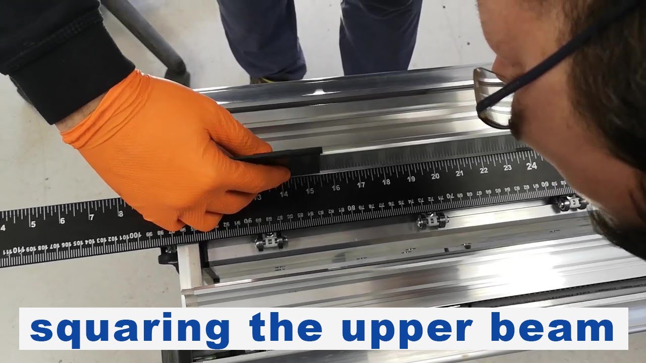 Setting The Upper X Beam To Square Against The Y Bench - YouTube