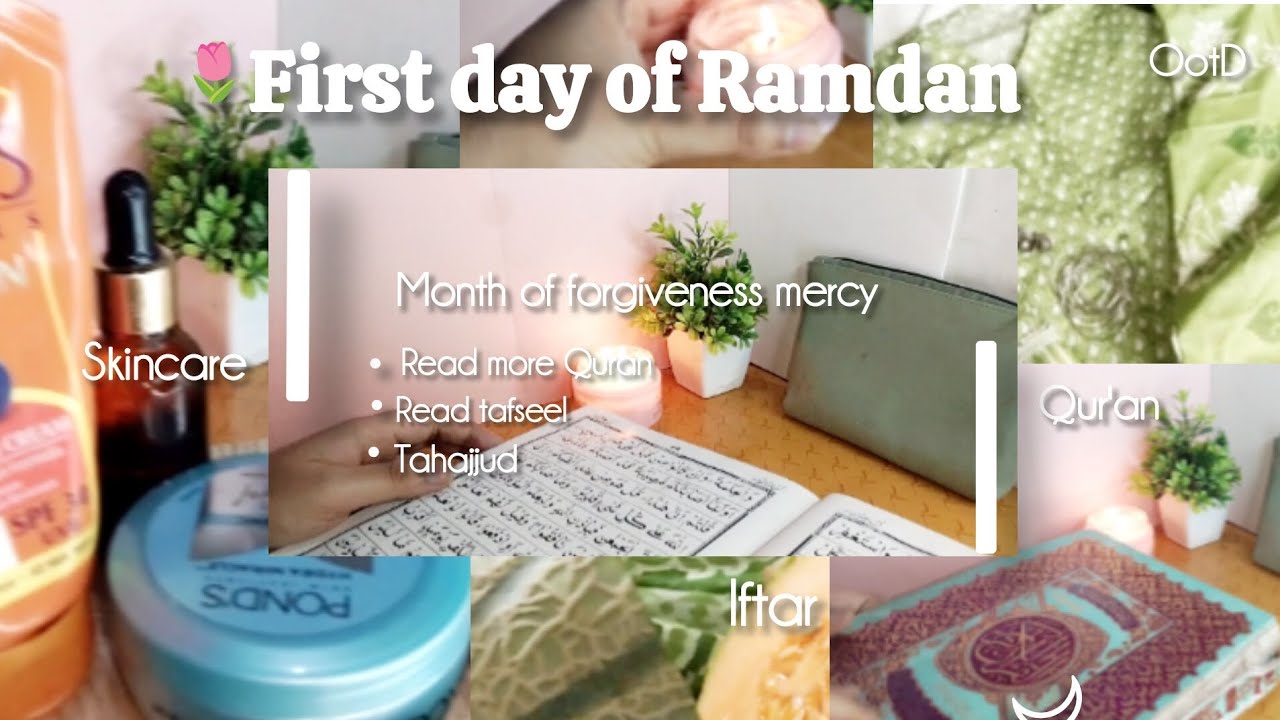 First day of Ramdan ll reading Qur'an ll tahajjud ll hijab girl ll skin ...