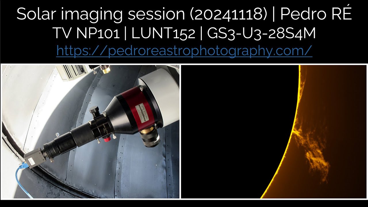 solar imaging session 20241118 - YouTube