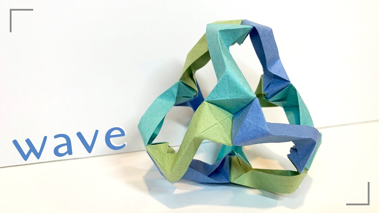 WAVE~ ORIGAMI KUSUDAMA Tutorial (Modular Origami) | Origami Originals ...